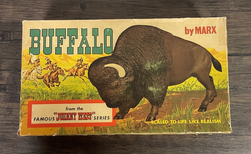 Marx Johnny West - Buffalo figure with box (Canadian) | eBay