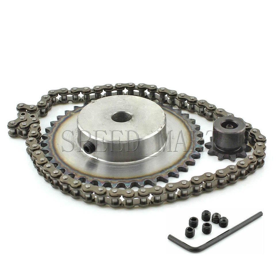 04C #25 25H 10T 40T Sprocket Set Kit Metal Pilot Motor Roller Chain ...