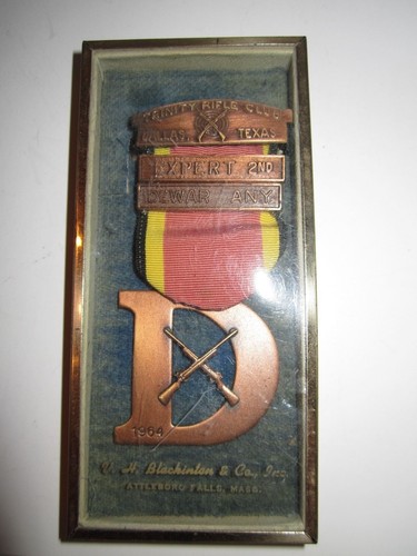 1964 TRINITY RIFLE CLUB SHOOTING MEDAL - EXPERT 2ND - BLACKINTON IN THE ...