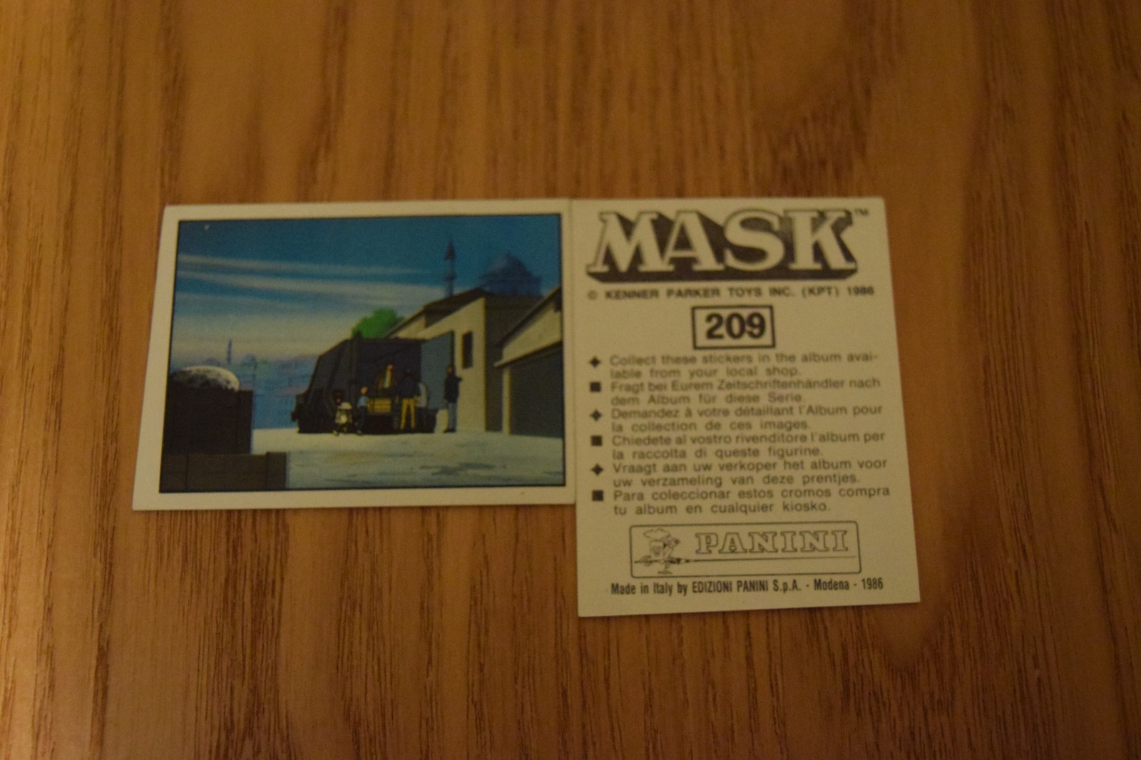 Mask Panini sticker 1986 ( M.A.S.K. Kenner parker toys ) number 209 | eBay