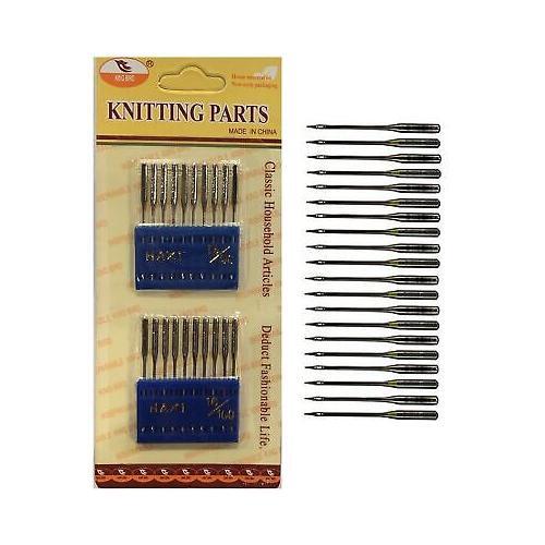 20 Sewing Machine Needles Flat Standard Size Overlock Ballpoint ...