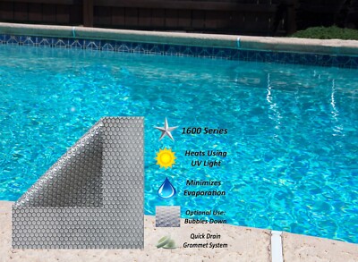 1600 Series Clear Swimming Pool Solar Blanket Cover w/ Grommet Kit ...