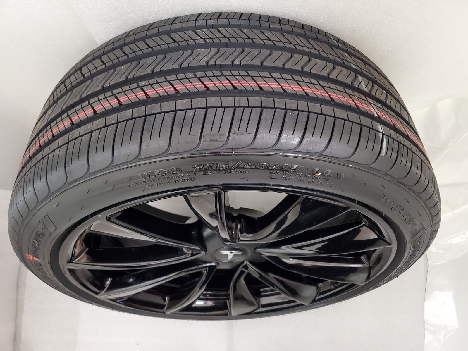 New Tires + TPMS + Original 19" Tesla OEM Model 3 Black Wheels Rims ...