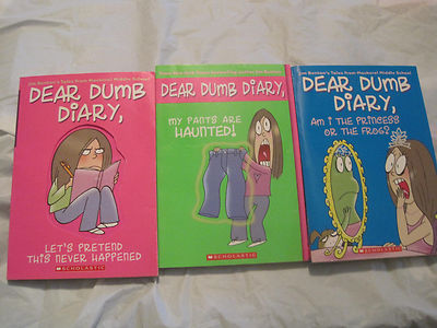 Lot 3~Dear Dumb Diary~Books #1-3~Pretend Haunted Princess~w/postcard ...