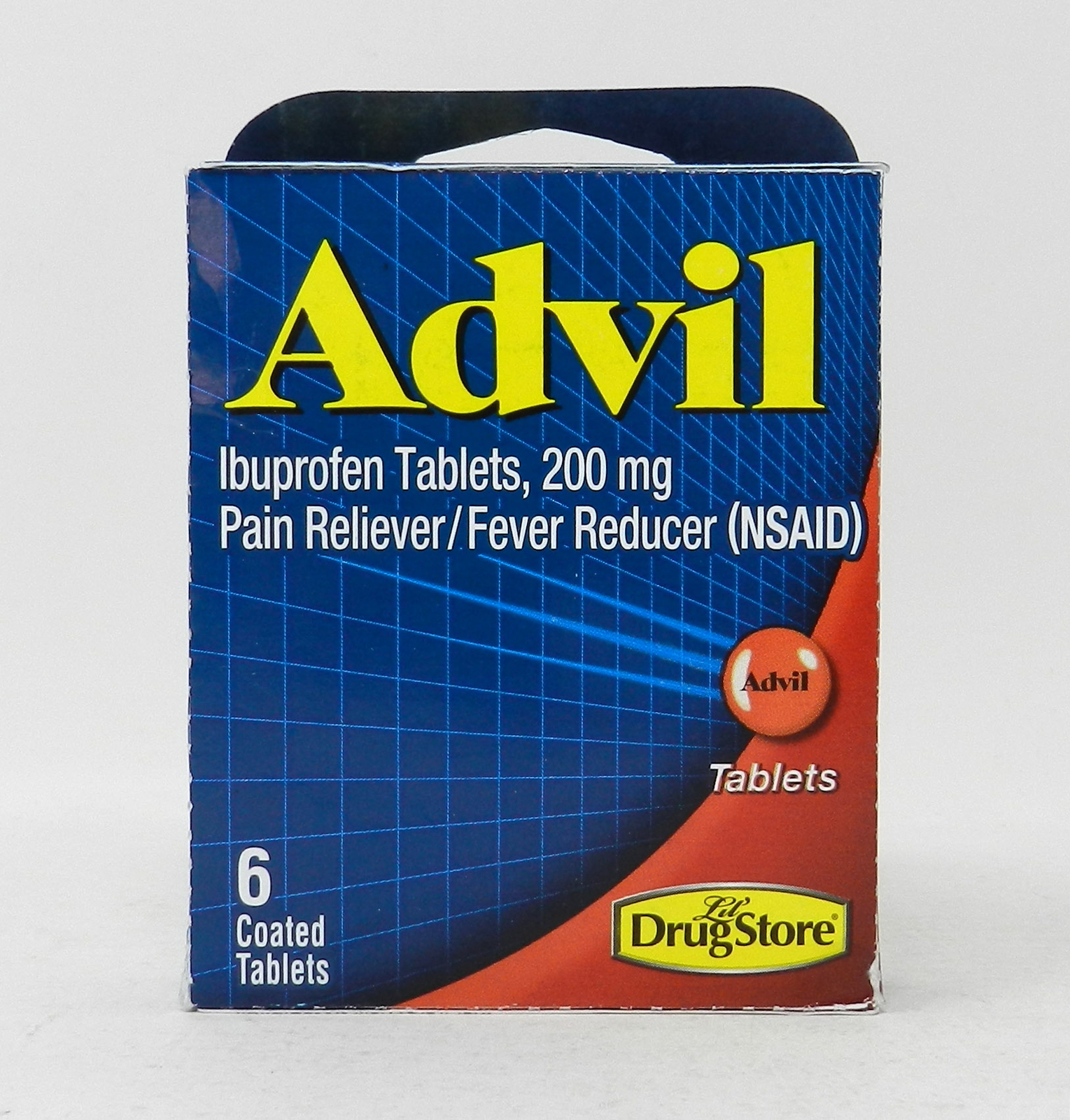 Advil Ibuprofen Pain Reliever 200 mg Coated Tablets 6 Count for sale ...
