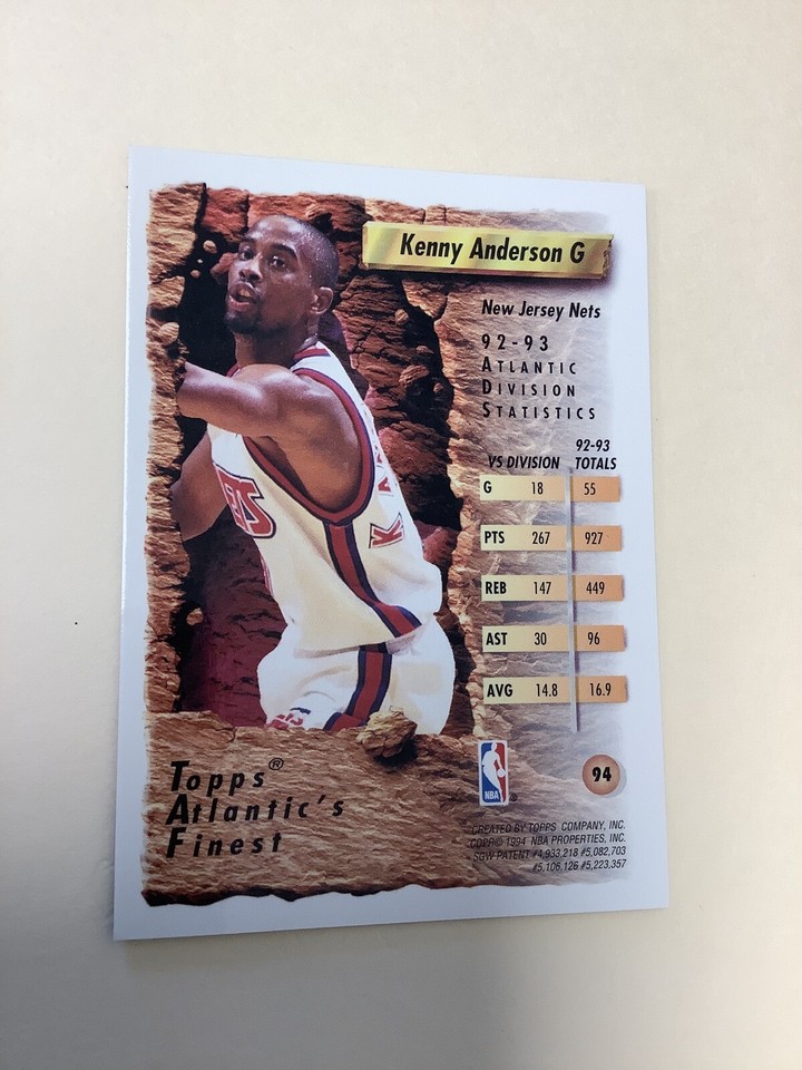 KENNY ANDERSON 1993-94 TOPPS FINEST BASKETBALL #94 | eBay