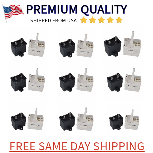 Refrigerator Compressor Start Relay & Capacitor For Whirlpool W10613606 ...