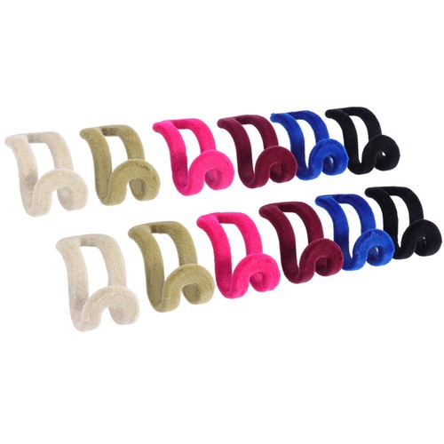 12pcs Novelty Anti-slip Mini Flocking Clothes Rack Hanger Hooks Holders ...