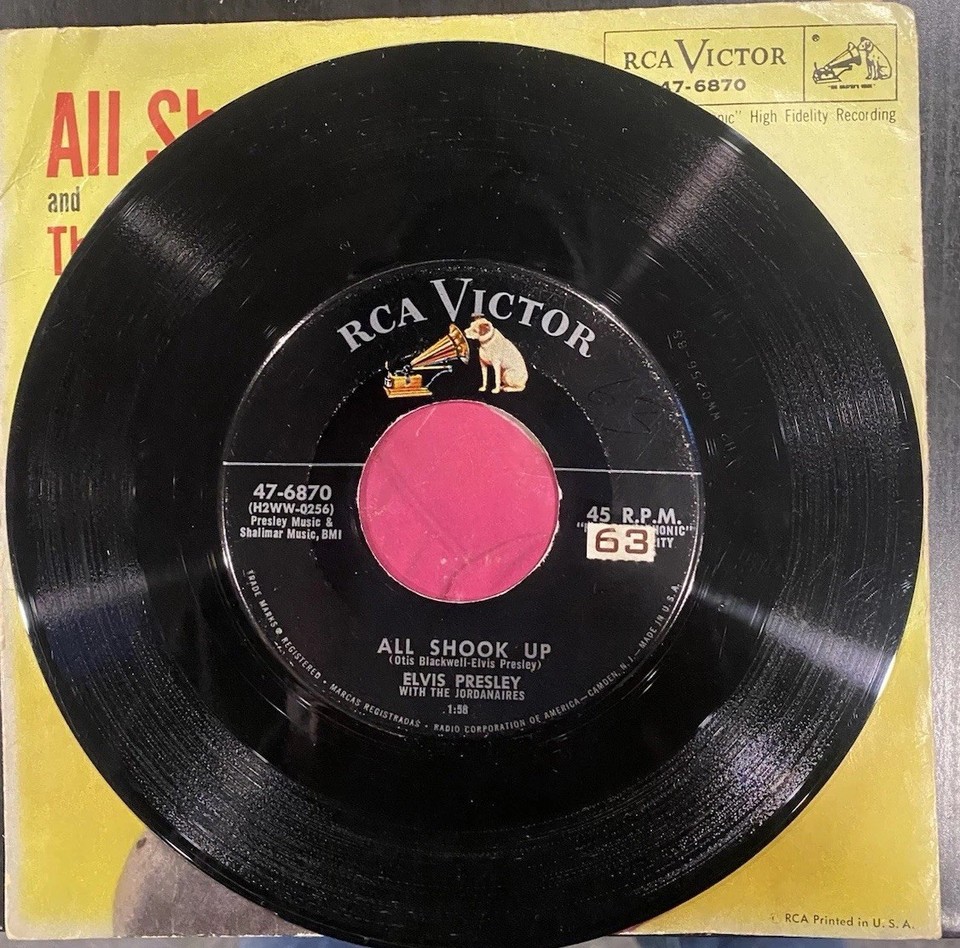 Elvis Presley-All Shook Up 45 With PS Vg++ | eBay