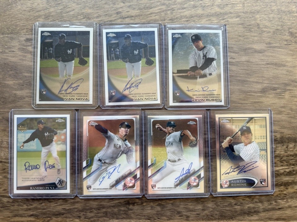 HUGE Lot Yankees Certified Autograph Rookies (65 Cards) Bowman Topps SC ...