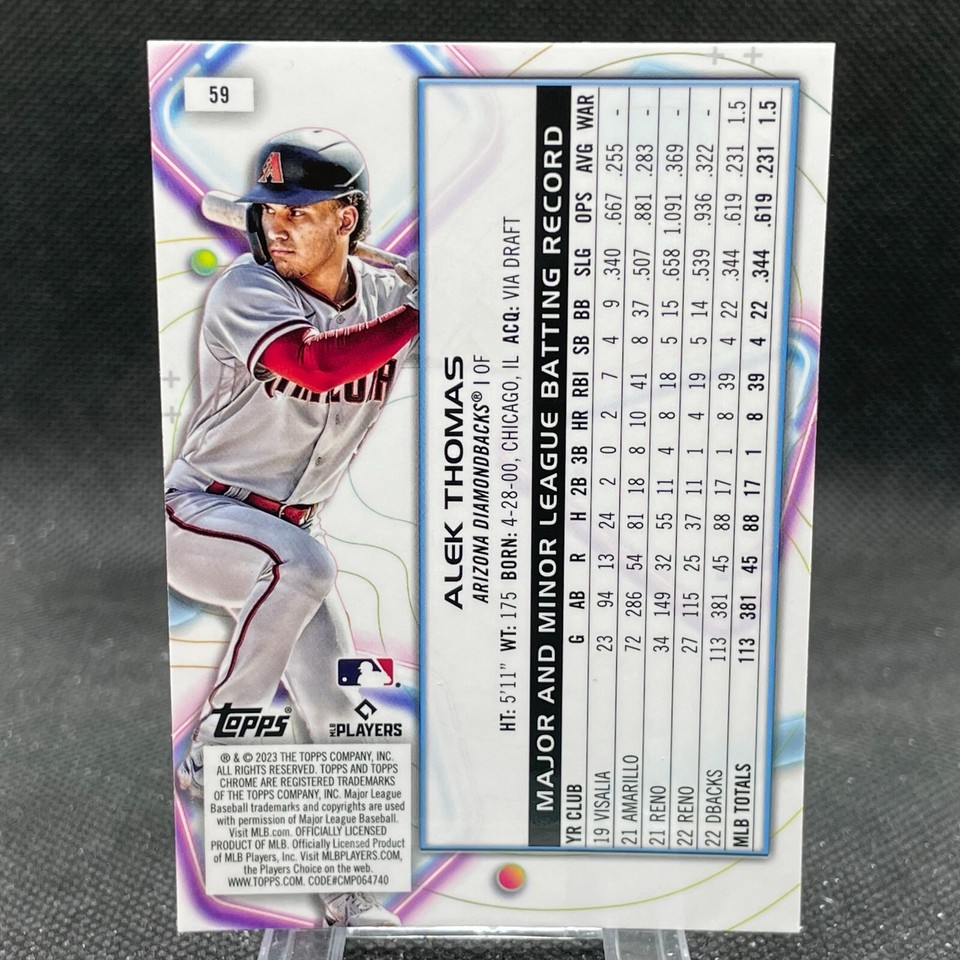 2023 Topps Cosmic Chrome Alek Thomas Base Arizona Diamondbacks #59 | eBay