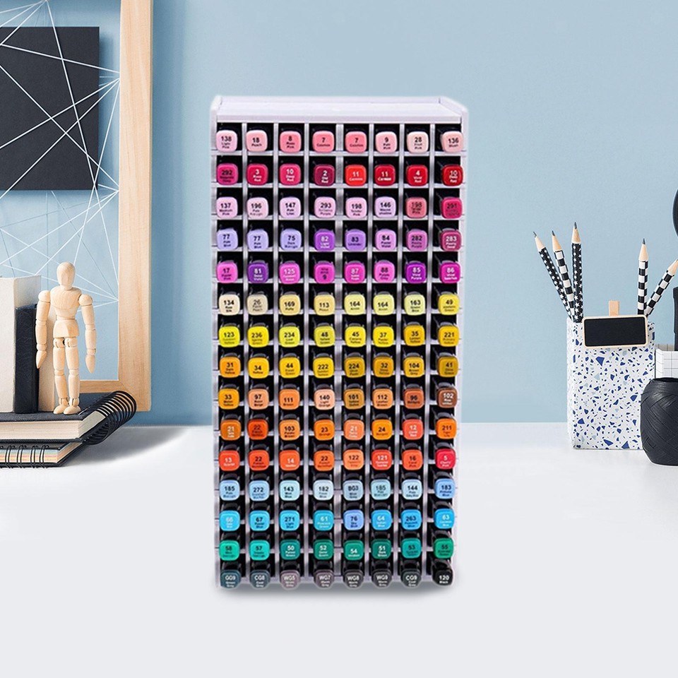 Art Marker Organizer 120 Slots Marker Storage Organizer for Hobbyists ...