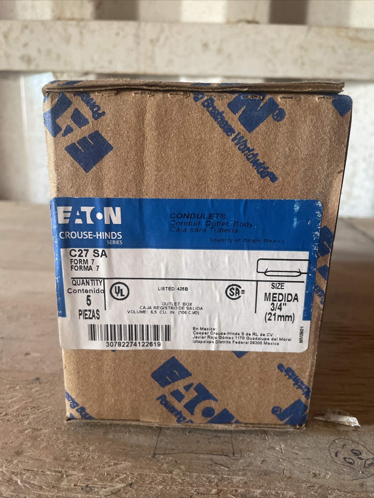 Eaton Crouse-Hinds C27-SA , 3/4" Condulet Form 7 Conduit Outlet Body ...