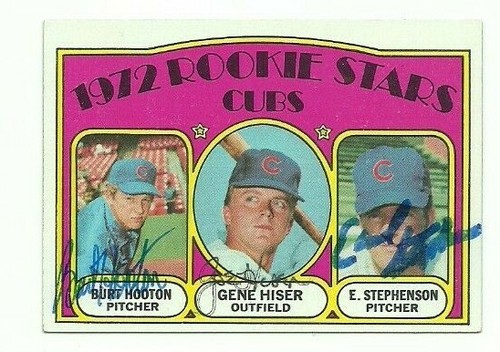 Burt Hooton, Gene Hiser, Earl Stephenson 1972 Topps autographed card ...