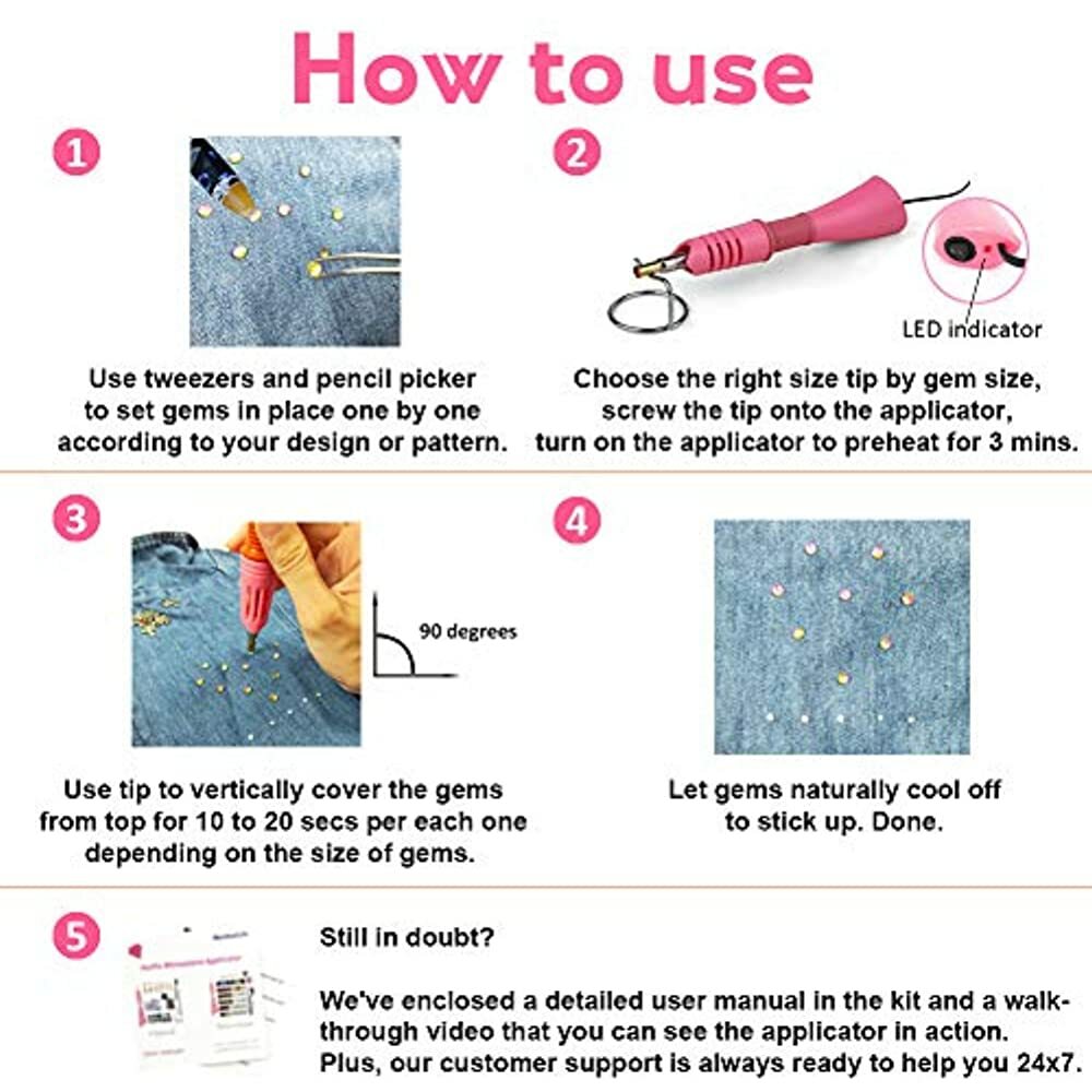 Hotfix Applicator, Fix Rhinestone Setter Wand Tool, Hot-fix Bedazzle ...
