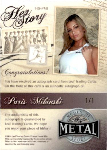Paris Mikinski 1/1 Auto Her Story 2024 Leaf Metal Women of Sport | eBay