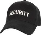 Black Security Cap Adjustable Embroidered Uniform Hat Guard Officer ...