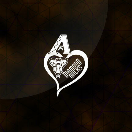 MLB Arizona Diamondbacks Love Baseball Die Cut Vinyl Car Decal Sticker ...