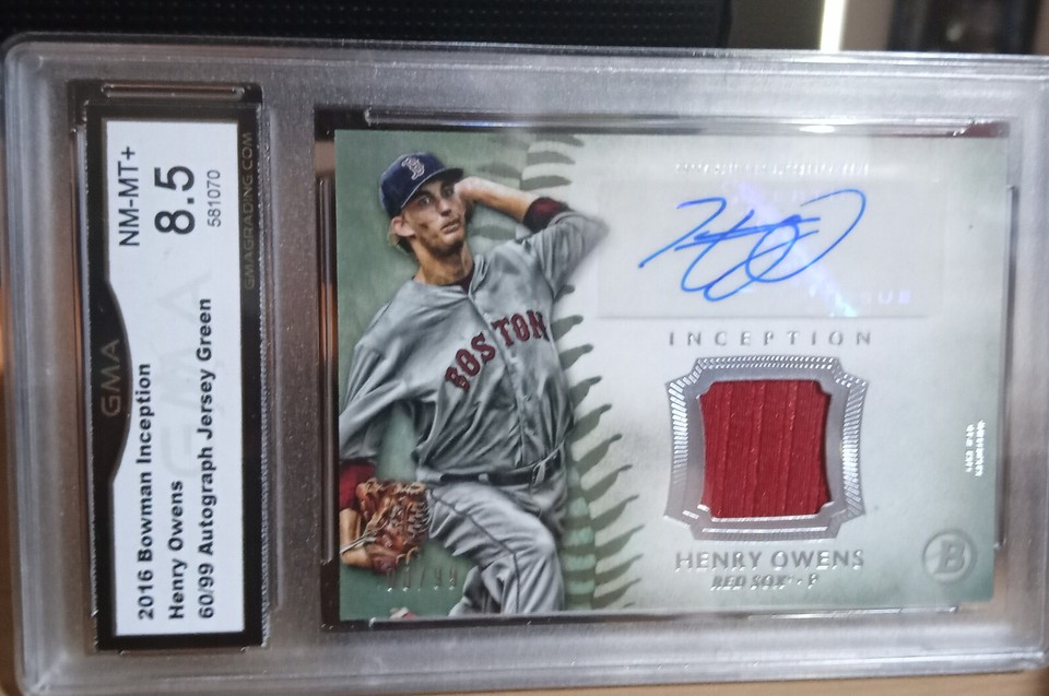 Any Single GRADED MLB BOSTON RED SOX CARDS $9.99 EACH With FREE ...