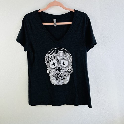 Next Level Black Sugar Skull NOLA Tee Women’s XXL | eBay