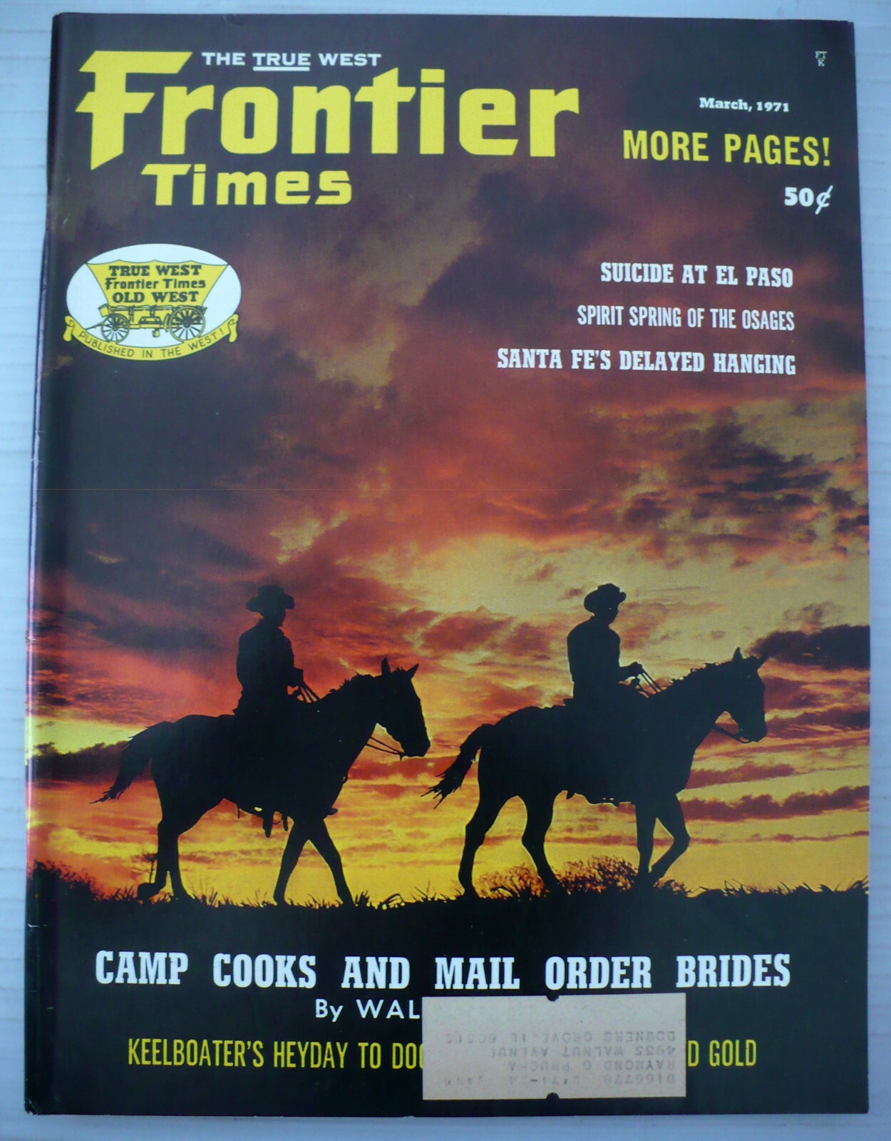 VINTAGE FRONTIER TIMES MAGAZINE MARCH 1971 | eBay