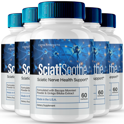 (5 Pack) SciatiSoothe Brain & Focus Cognitive Pills - Improve Memory ...