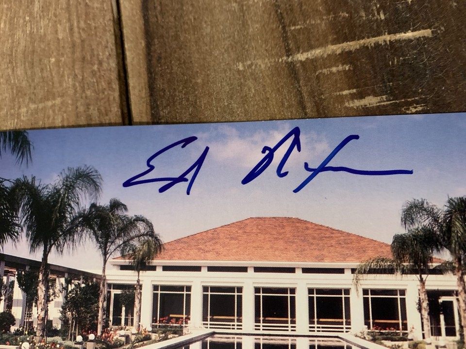 Ed Nixon signed postcard from the Richard Nixon Library rare obtained ...