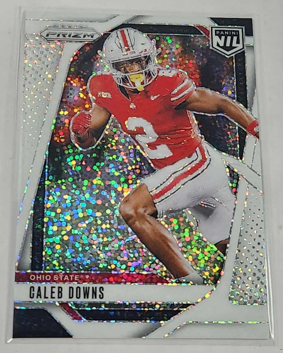 CALEB DOWNS - 2025 PANINI OHIO STATE NIL - PRIZM WHITE SPARKLE SSP - | eBay