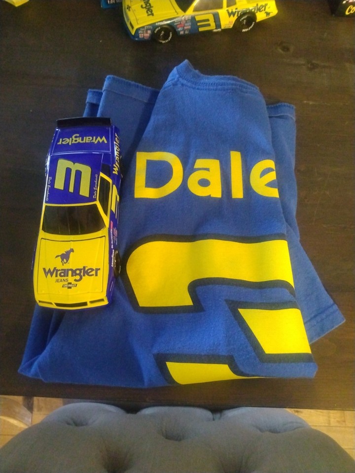 Dale Earnhardt, Blue Goose 1984 BWB Wrangler With Dale JR. WRANGLER T ...