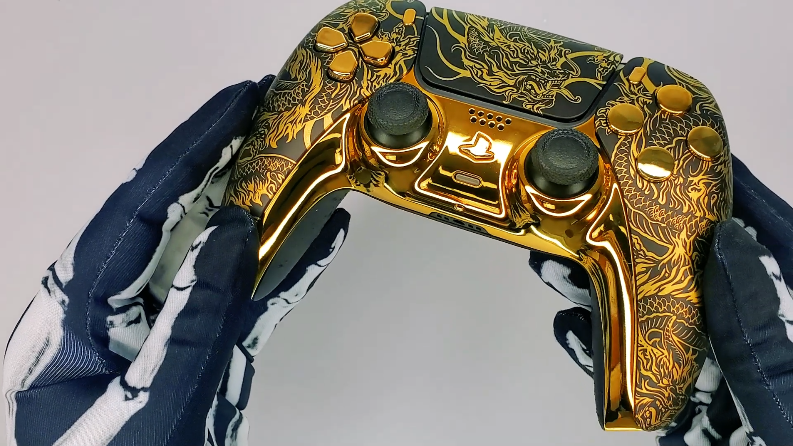 Golden Dragon PS5 Controller Killscreen Esports Custom Gold Remote Pro ...
