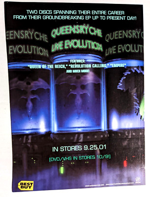 QUEENSRYCHE / GEOFF TATE / 2001 LIVE EVOLUTION DVD / ALBUM MAGAZINE PRINT AD | eBay