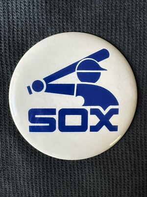 1980’s Large 6” Chicago White Sox Stadium Souvenir Stand Up Button/Pin ...