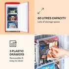 Freezer 60 L Table Top Mini Freezer Freestanding Upright Freezer Ice ...