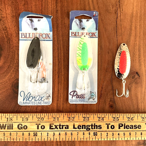 3PC Blue Fox Fishing Lures Salmon Trout Bass Mint A+ | eBay