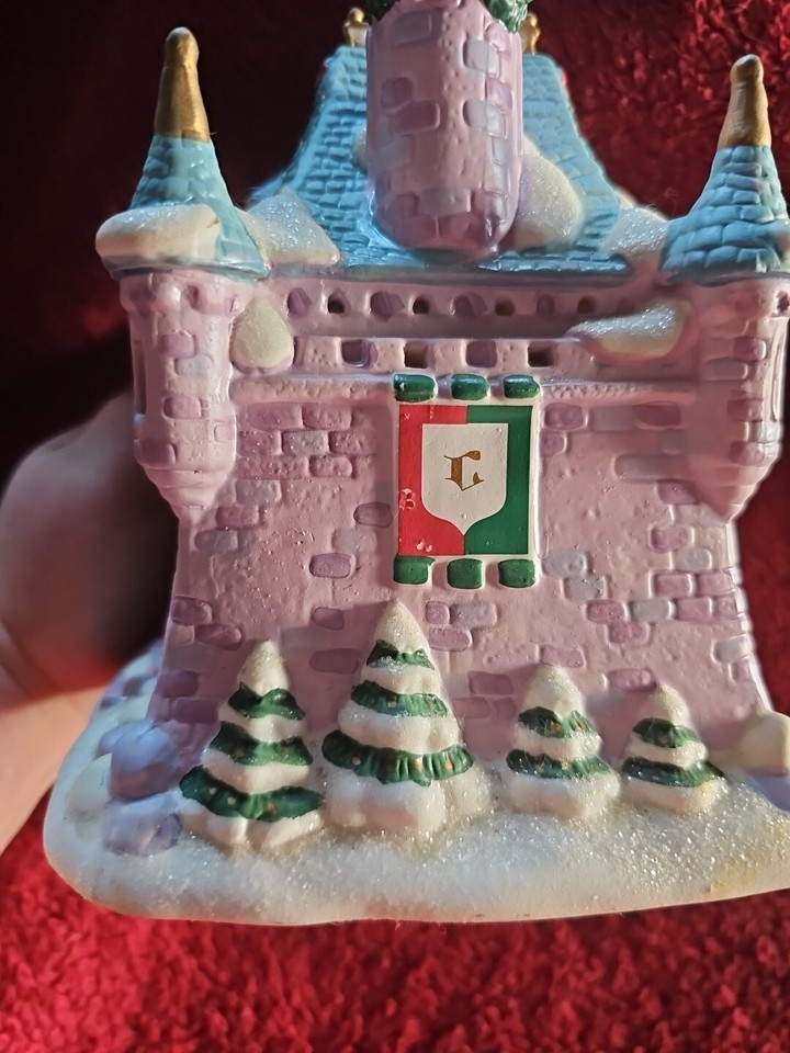 2004 Disney Princess Light Up Castle-Porcelain/Ceramic-Works! Pink ...