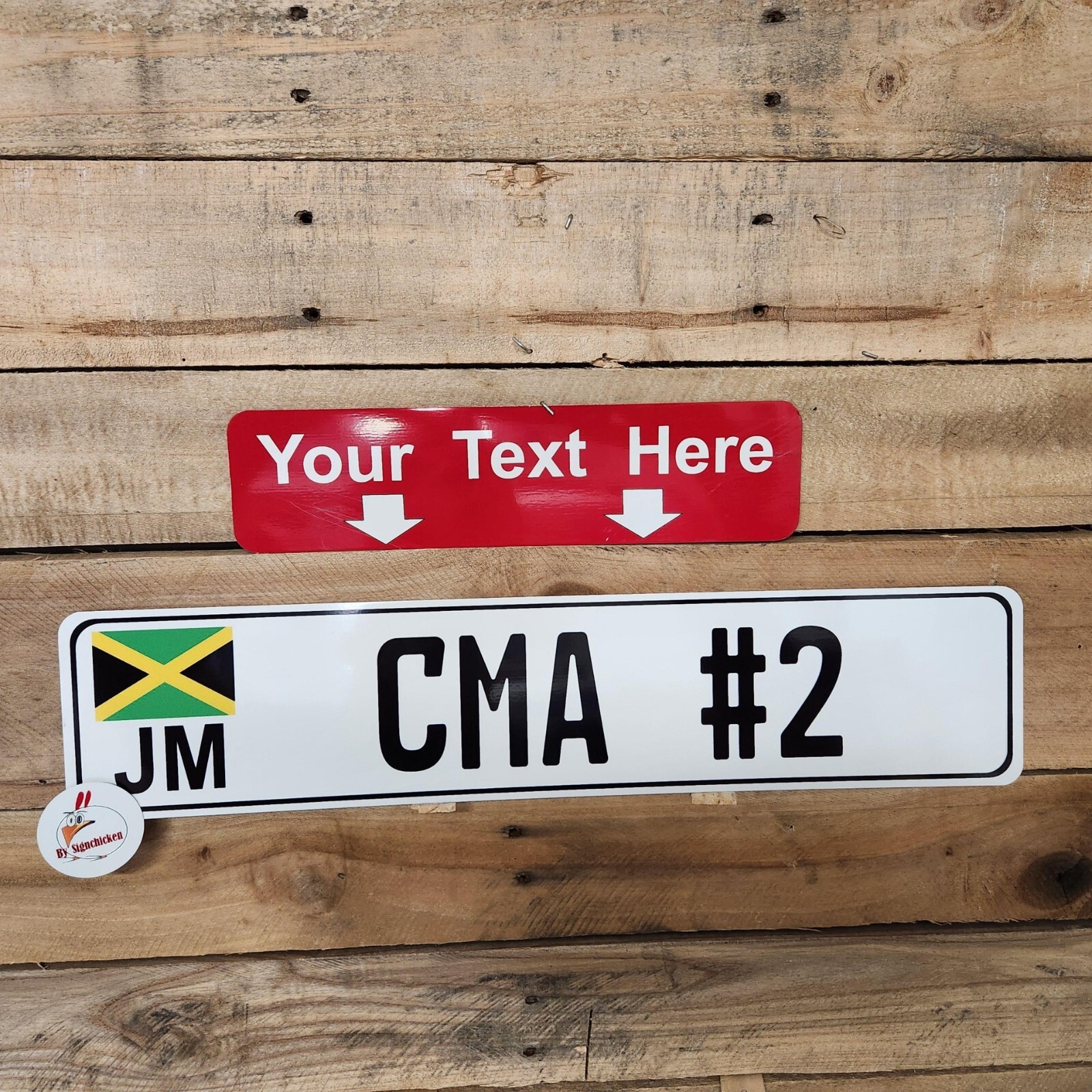 JAMAICA, JAMAICAN, EURO TAG, European style License Plate, Custom text ...