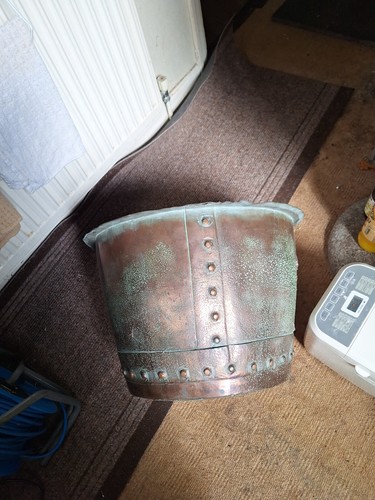 vintage heavy copper water boiler riveted h14in x d20in | eBay UK