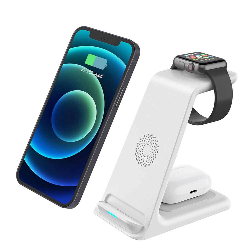 Wireless Charger Dock Charging Station 3 in 1 For Apple Watch iPhone 14 ...