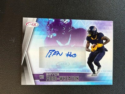 Bryce Ford-Wheaton 2022 SAGE HIT Auto Autograph RC West Virginia C26 | eBay