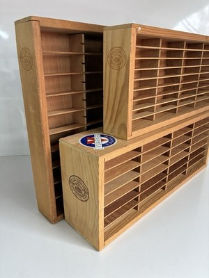 Vtg Lot Of 3 Napa Valley Box Company Wood Cassette Tape 8 Track Holder ...