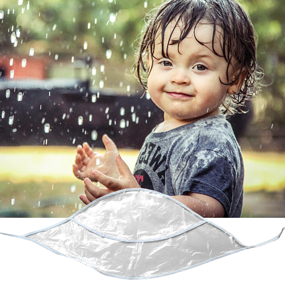 7pcs Women Men Rain Bonnet Clear Windproof With Visor Protect Hairstyle ...