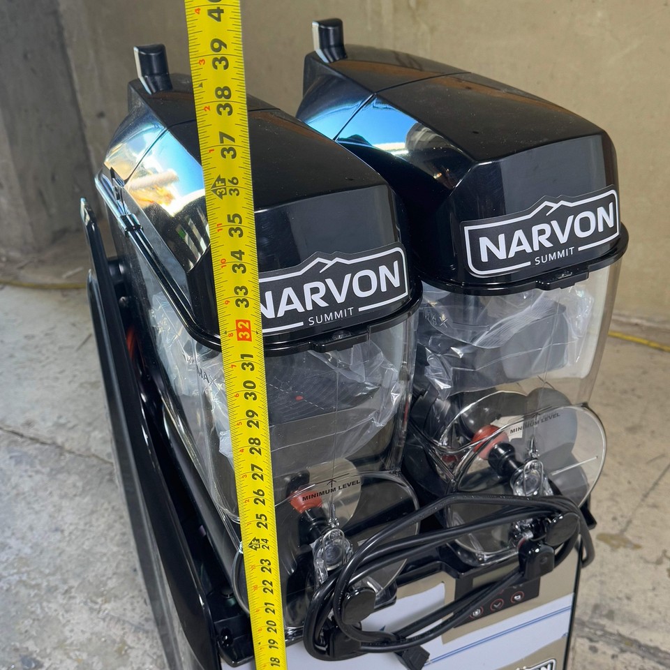 NARVON SUMMIT Slushy Machine 115V/1100W Two 3.2 gal Bowls Black NSSM2 ...