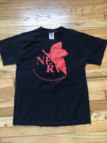 Vintage Neon Genesis Evangelion NERV T-shirt Small Gainax Project EVA ...