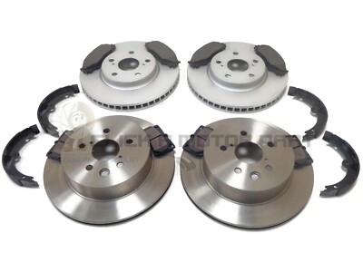 FRONT & REAR BRAKE DISCS AND PADS & HANDBRAKE SHOES FOR LEXUS IS250 IS ...