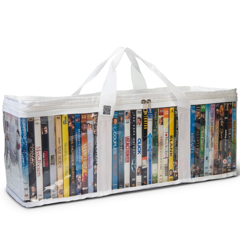 Made Easy Kit Media Storage Cases with Dividers, Stackable (DVD, CD ...