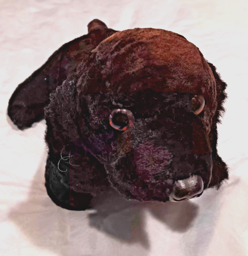 Turns On! 60's RADIO Shack Black Cocker Spaniel Dog Plush Stuffed ...