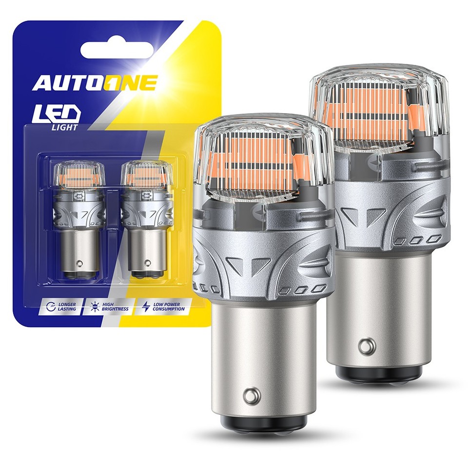 AUTOONE LED Brake Stop Tail Light Bulbs 1157 7528 2057 Golden Yellow ...