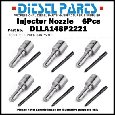 6Pcs Fuel Injector Nozzle DLLA148P2221 for WEICHAI WP10 0445120265 ...
