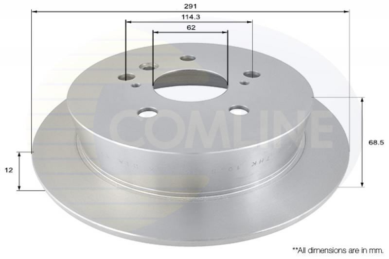 COMLINE REAR BRAKE DISCS SET BRAKING DISCS PAIR OE REPLACEMENT ADC01102 ...