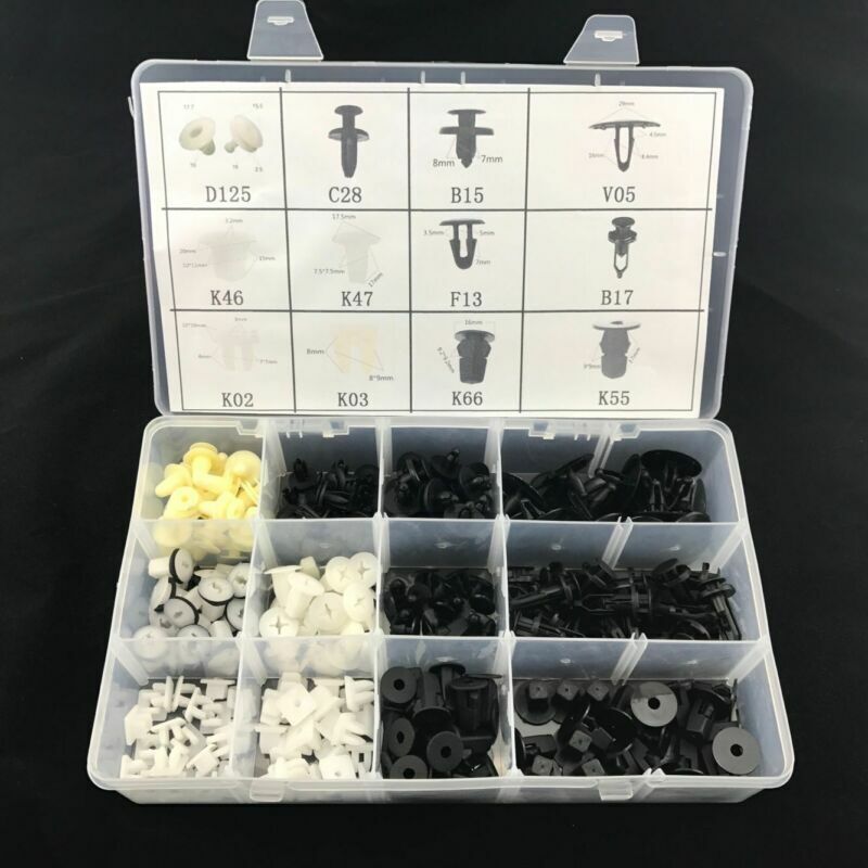 240Pcs 12 Sizes Interior Door Trim Plastic Panel Retainers Clips Kit ...